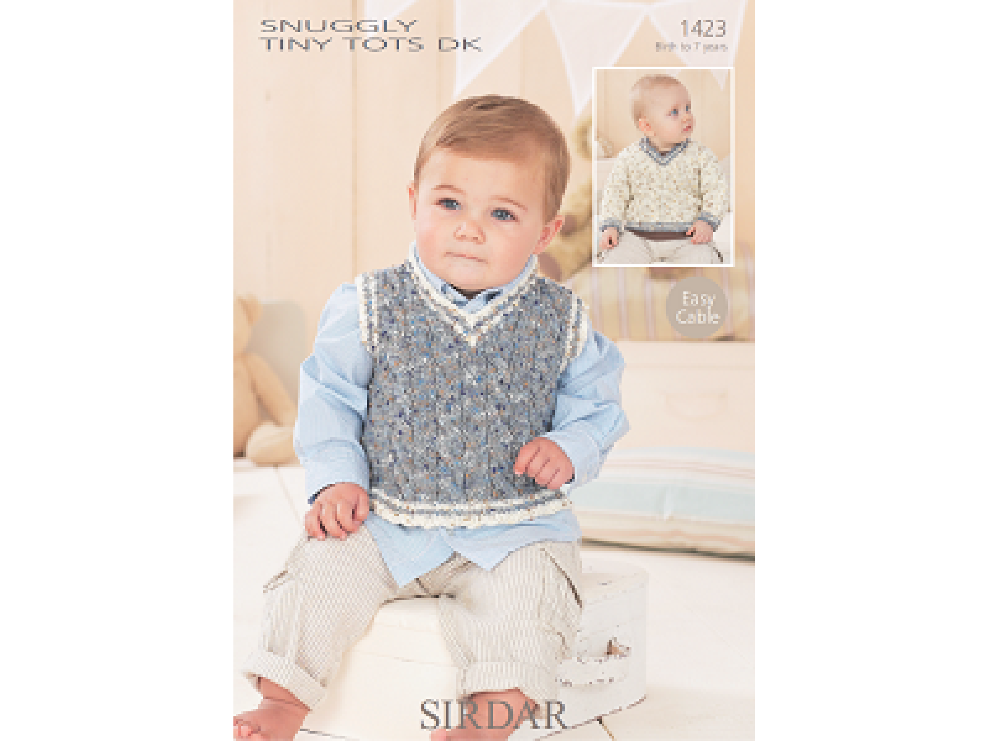 Sirdar Snuggly Tiny Tots DK 1423 Baby Boys Sweater and tank top 0-7 ...